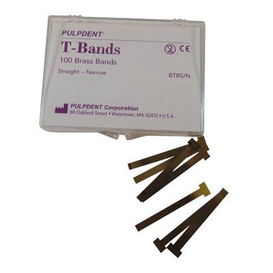 T-Bands Straight Brass Narrow 100Pk - DDS Dental Supplies