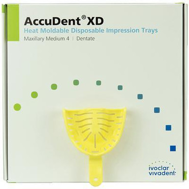 Accudent XD Impression Trays, Dentate #4, Upper Medium, 12/bx, Ivoclar ...