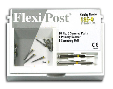 Flexi-Post Titanium Post Refill Size 0 Yellow 10Pk - DDS Dental Supplies
