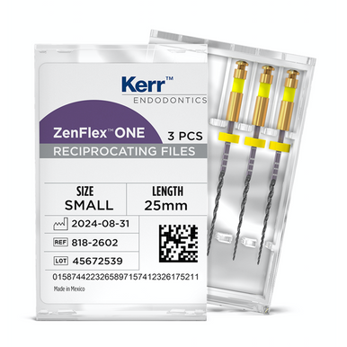 ZenFlex ONE Reciprocating NiTi File 25mm 3/Pk Small - DDS Dental Supplies