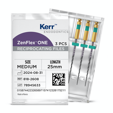 ZenFlex ONE Reciprocating NiTi File 25mm 3/Pk Medium - DDS Dental Supplies