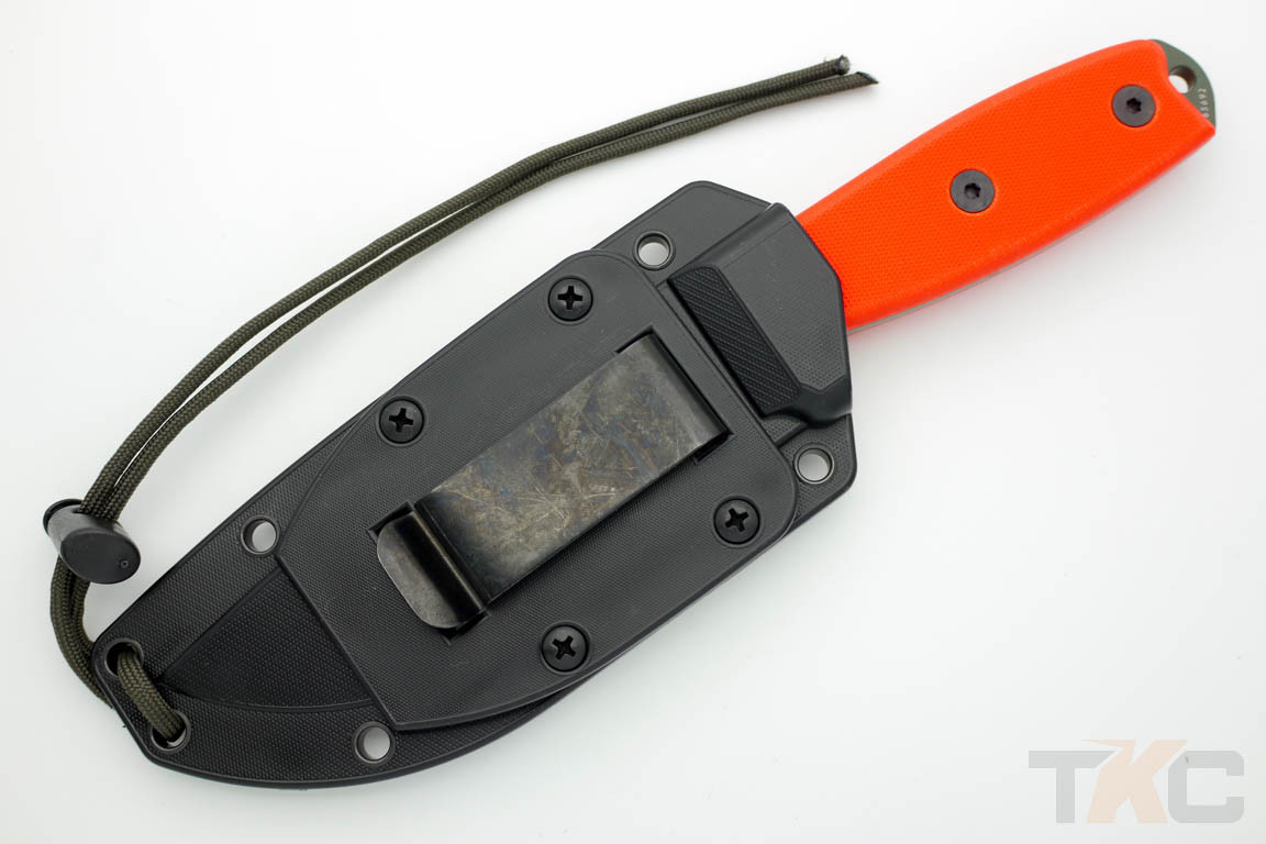 ESEE-4S-MB-OD (MOLLE Back) OD Green Partially Serrated Blade w/ Blaze ...