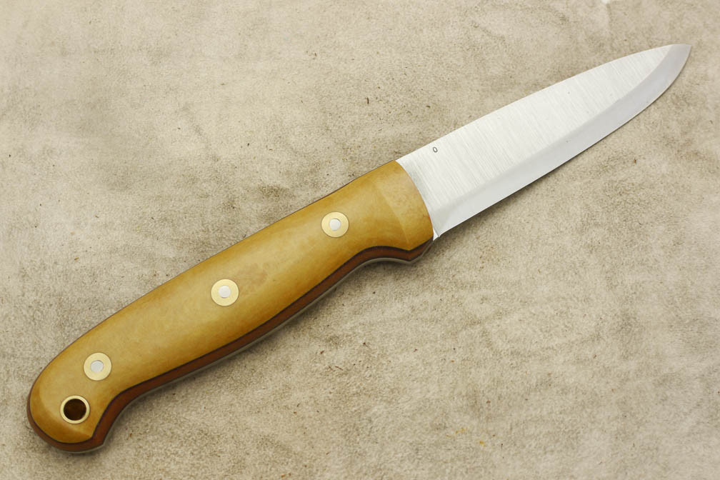 LT Wright Knives GNS - O1 Steel - Scandi Grind - Richlite Maple Paper ...