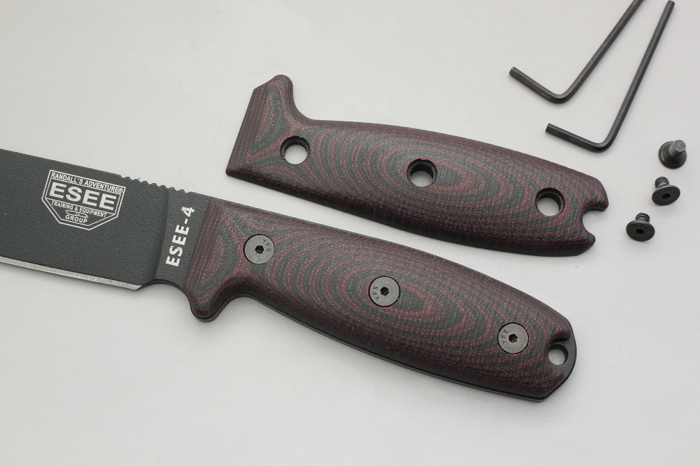 TKC: COMPACT G10 Handle for ESEE 3 / ESEE 4 - Red & Black