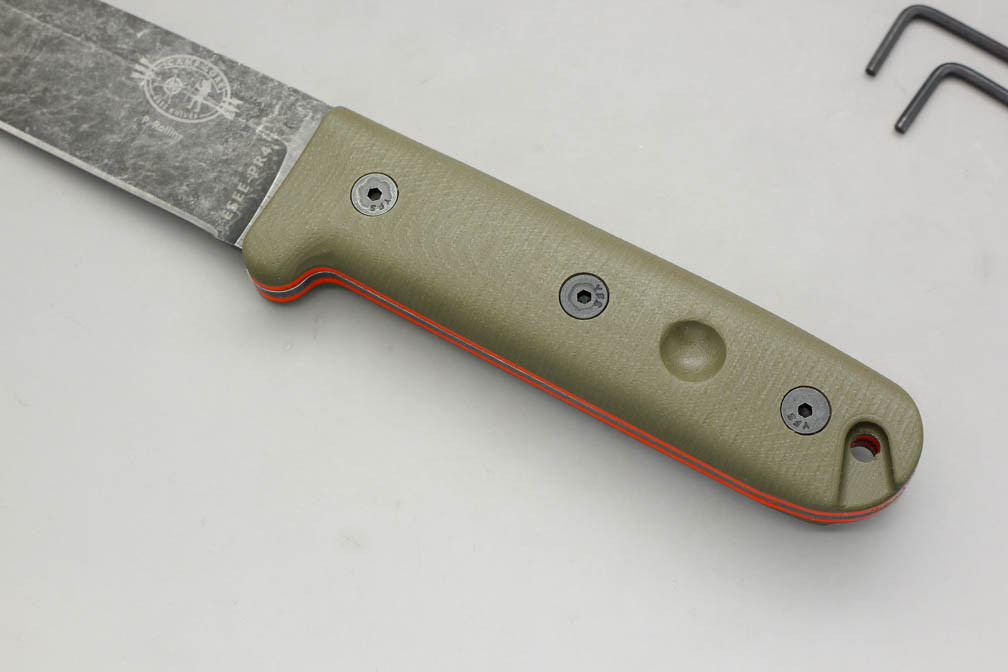 TKC: G10 Handle for ESEE PR4 - Ranger Green w/ Orange Liner