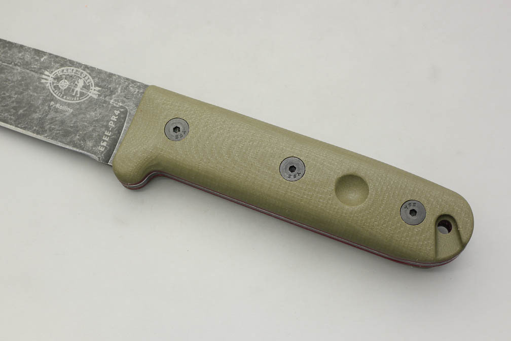 TKC: G10 Handle for ESEE PR4 - Ranger Green w/ Red Liner