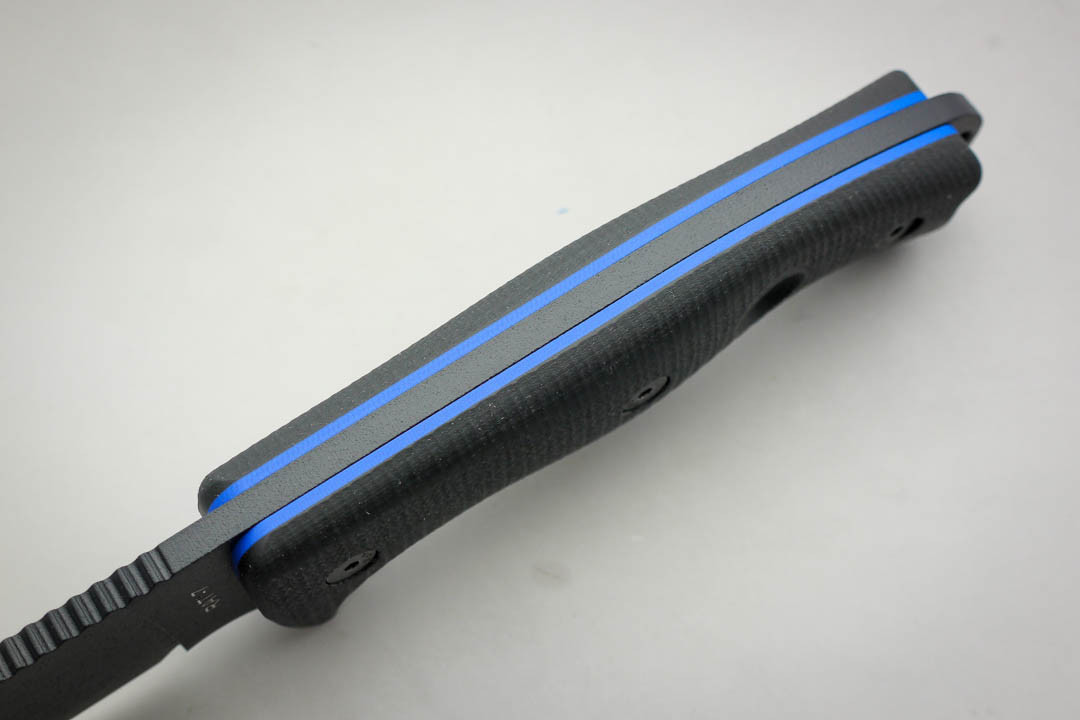 TKC: G10 Handle for Ontario RAT-5 / RAT-7 - Black w/ Blue Liner