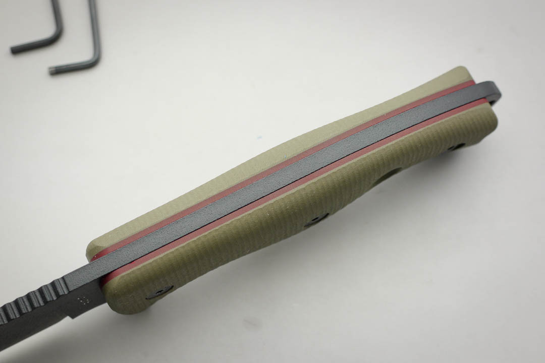 TKC: G10 Handle for Ontario RAT-5 / RAT-7 - Ranger Green w/ Red Liner