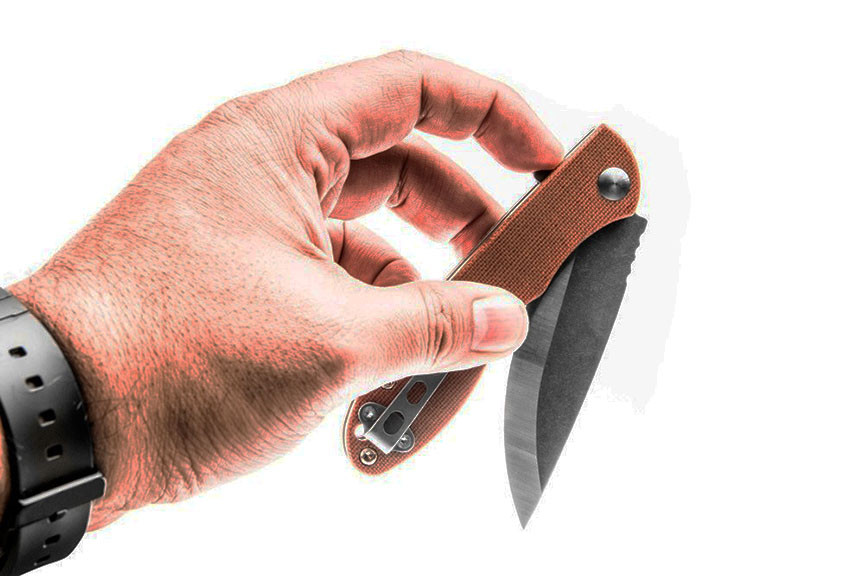 TOPS Knives Mini Scandi Folder, MSF-4.0 - Tumble Blade Finish - Tan ...