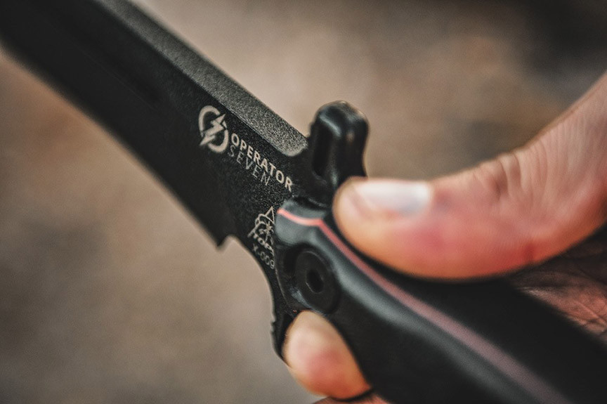 TOPS Knives Operator 7 Blackout Edition - Black Traction Coat Finish ...