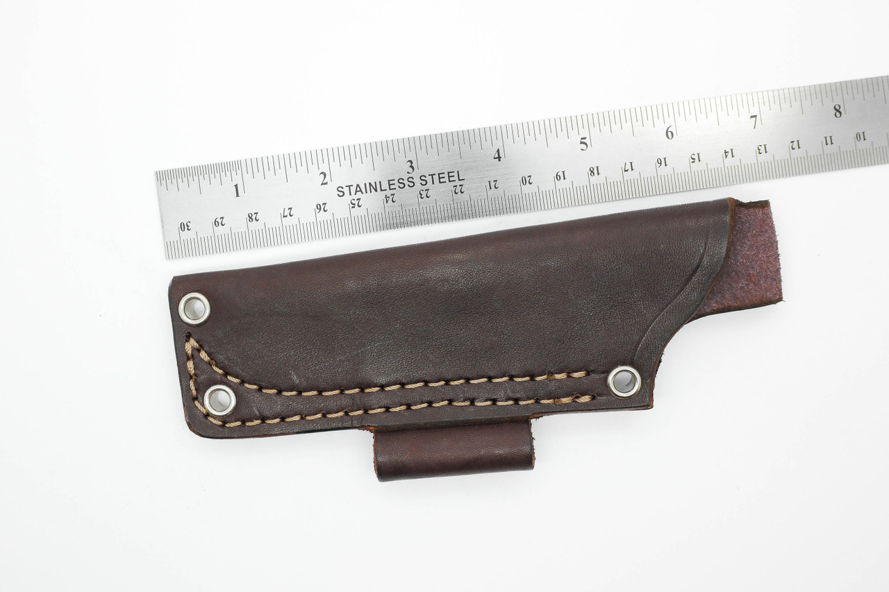 TKC: #V Pouch Style Leather HIP Sheath w/ Firesteel Loop, Dark Brown ...