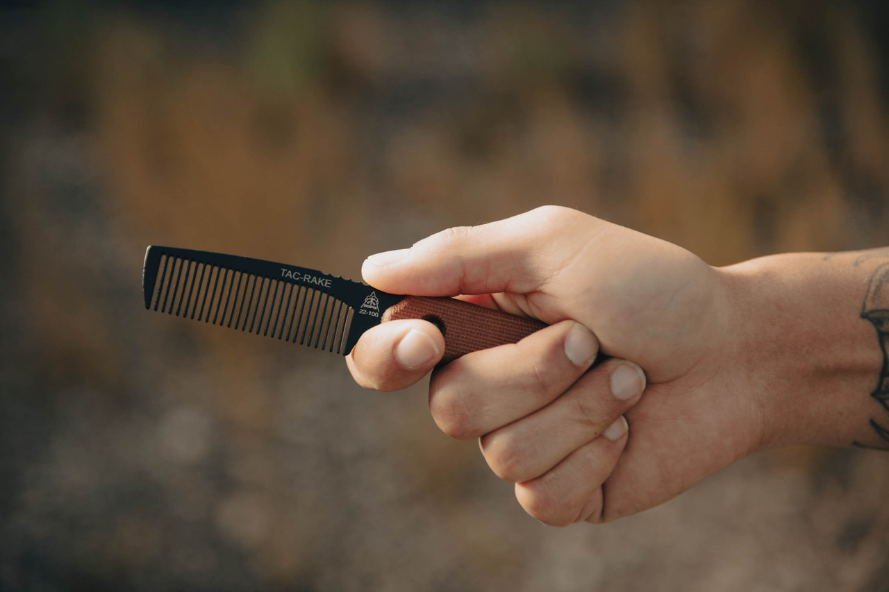 TOPS TAC RAKE Beard Comb - The Knife Connection