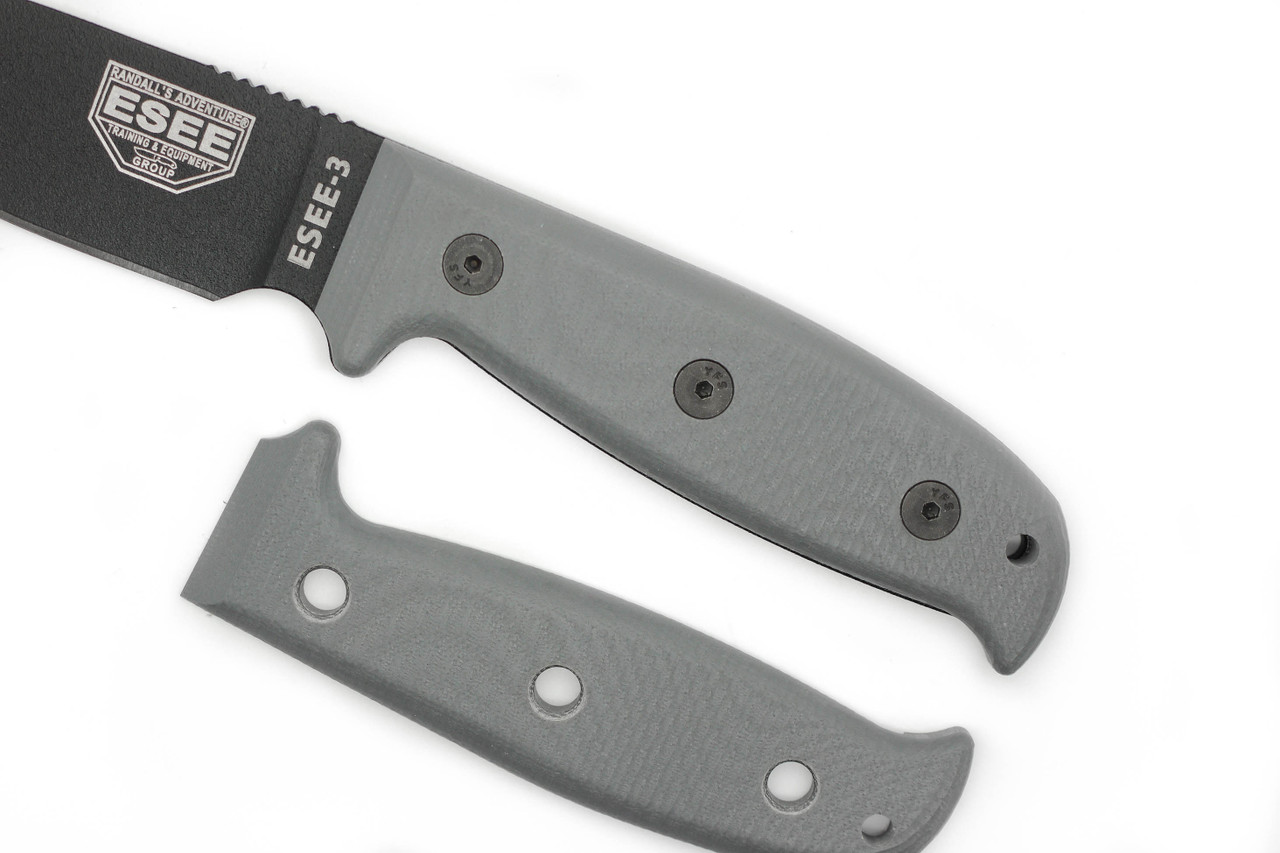 TKC: Extended G10 Handle for ESEE 3 - Cool Gray