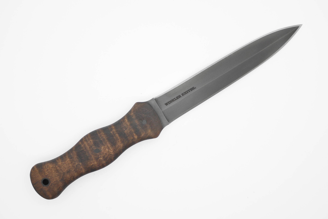 Winkler Knives - Push Dagger - 80CRV2 Steel - Full Double Edge - Maple ...
