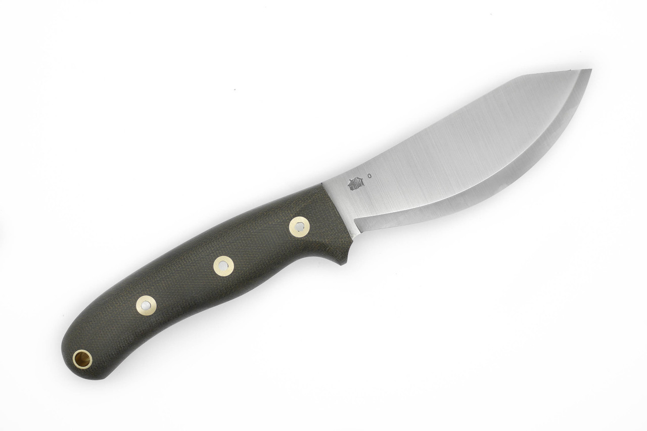 LT Wright Knives: Jessmuk - Scandi Grind - O1 Tool Steel - Green Canvas ...