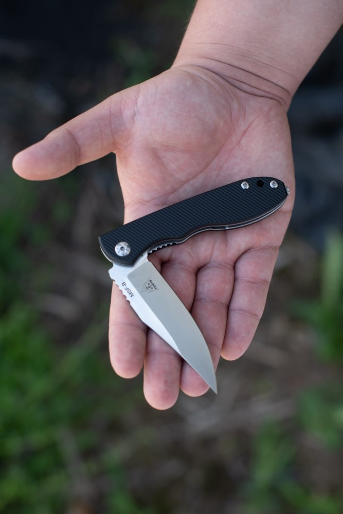 TOPS Knives Mini Scandi Folder, MSF-4.0 - Tumble Blade Finish - Black ...