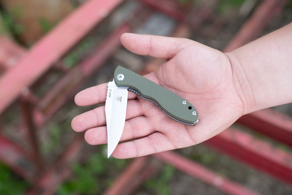 TOPS Knives Mini Scandi Folder, MSF-4.0 - Satin Blade Finish - Green ...