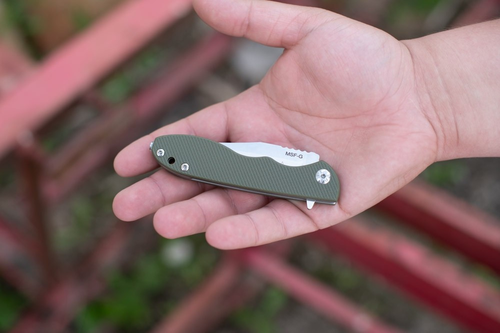 TOPS Knives Mini Scandi Folder, MSF-4.0 - Satin Blade Finish - Green ...