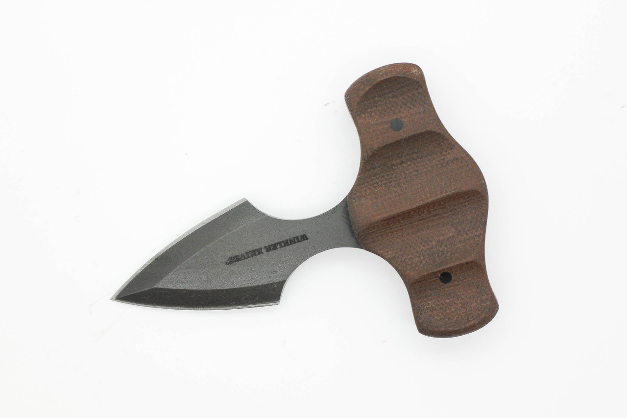Winkler Knives - Push Dagger - 80CRV2 Steel - Full Double Edge - Brown ...