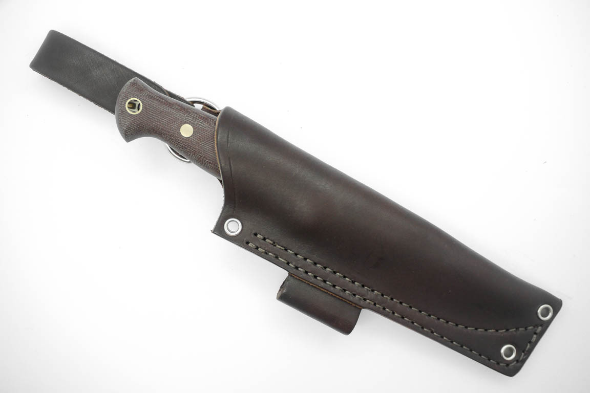 LT Wright Knives Forest Trail - A2 Steel - Saber Grind - Rustic Brown ...
