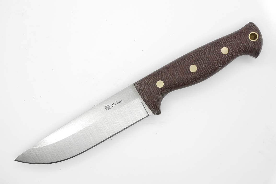 LT Wright Knives Forest Trail - A2 Steel - Saber Grind - Rustic Brown ...