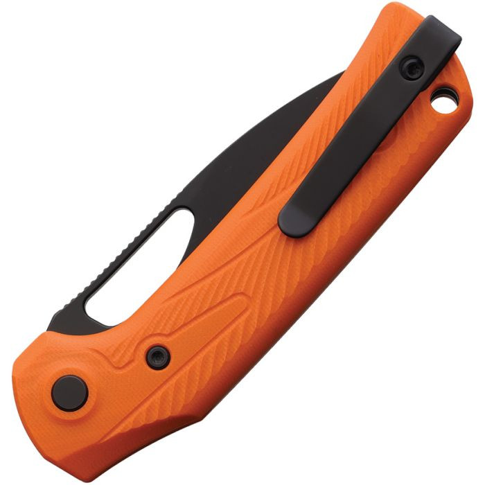 Reate Knives - PL-XE - Black PVD Blade - Folding Pocket Knife w/ Orange ...