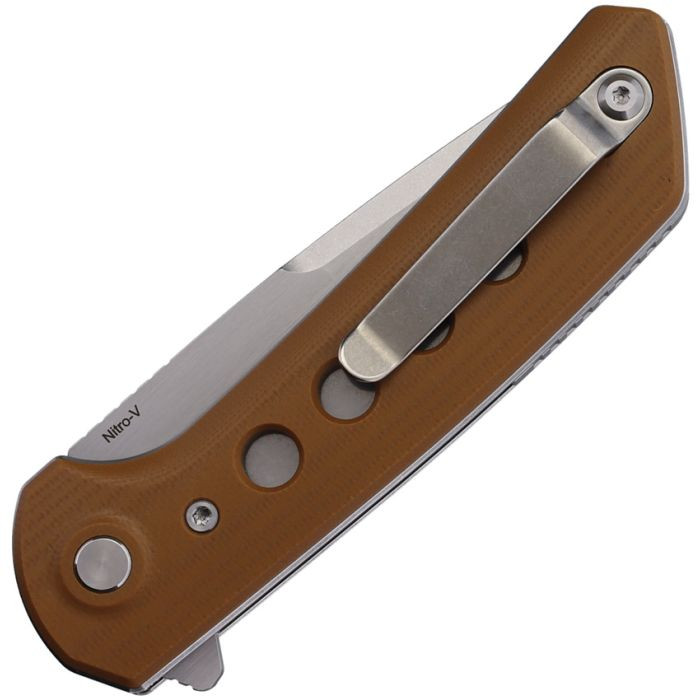 Reate Knives - PL-XF - Stonewash Nitro-V Blade - Folding Pocket Knife w ...