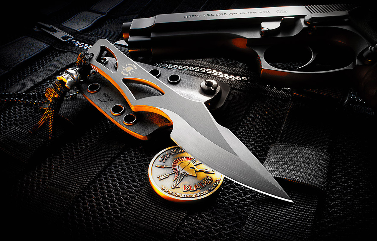 Spartan Blades - Enyo - 2.69" Tungsten DLC Fixed Blade W/ Skeletonized ...