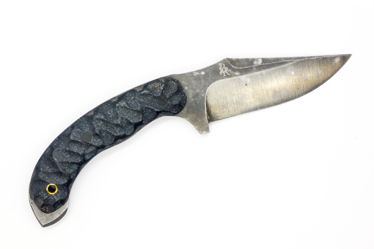 Bone River Co. - Zero - 80CrV2 Steel W/ Black Sculpted Gator Skin ...
