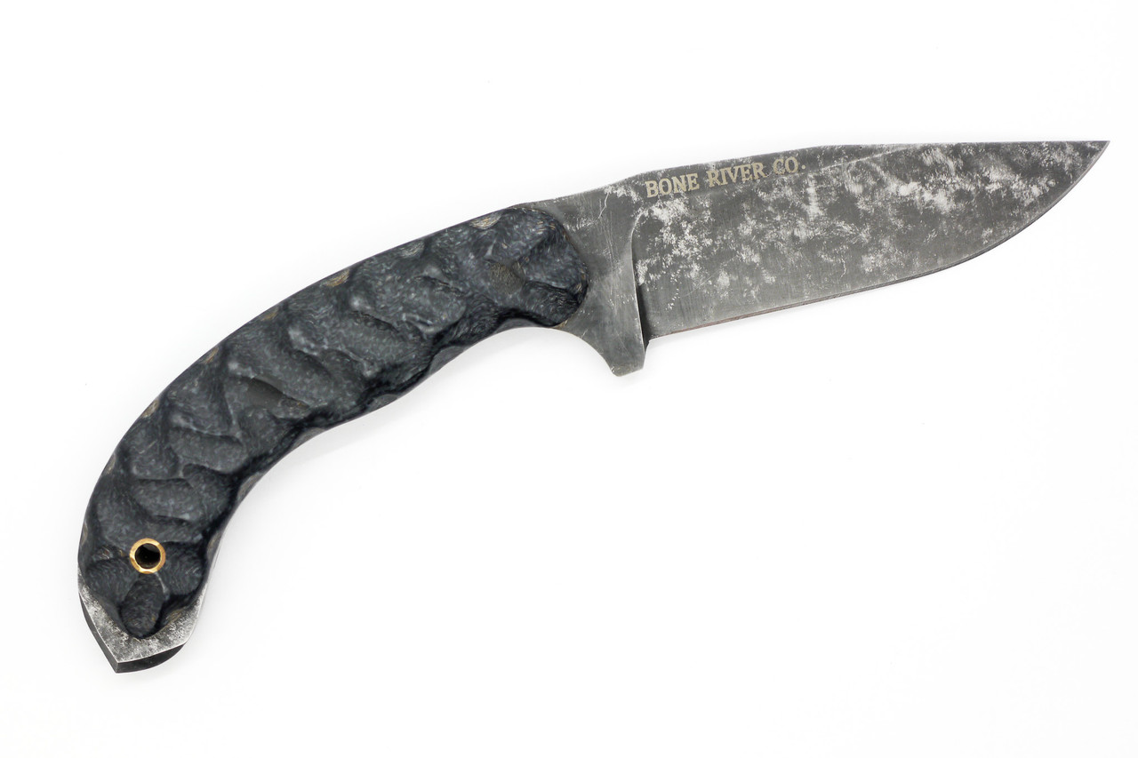Bone River Co. - Zero - 3.6" 80CrV2 Steel W/ Tan Sculpted Gator Skin ...
