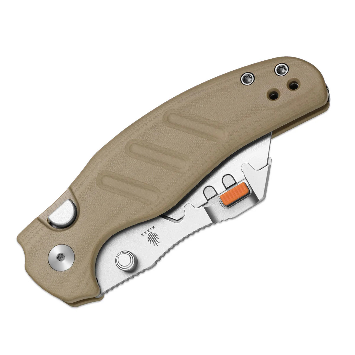 Kizer Knives - Sheepdog Utility - 2.8" Razor Blade W/ Brown G10 Handle ...