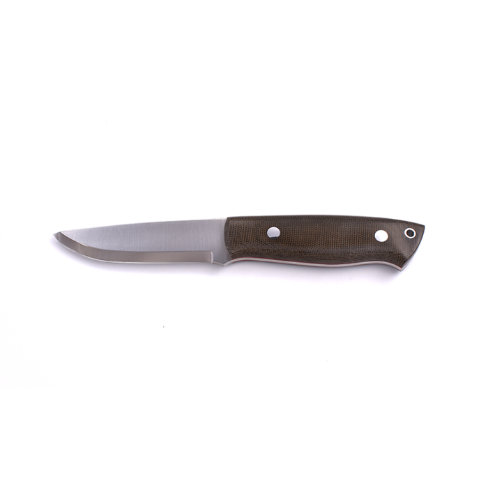 BRISA - Trapper 95 - Satin Finish Elmax Steel Blade - Green Micarta Handle