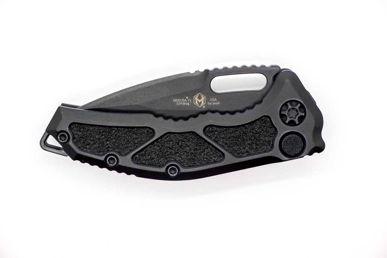Heretic Knives - Medusa - Automatic Folder - 3" Magnacut Steel Black ...