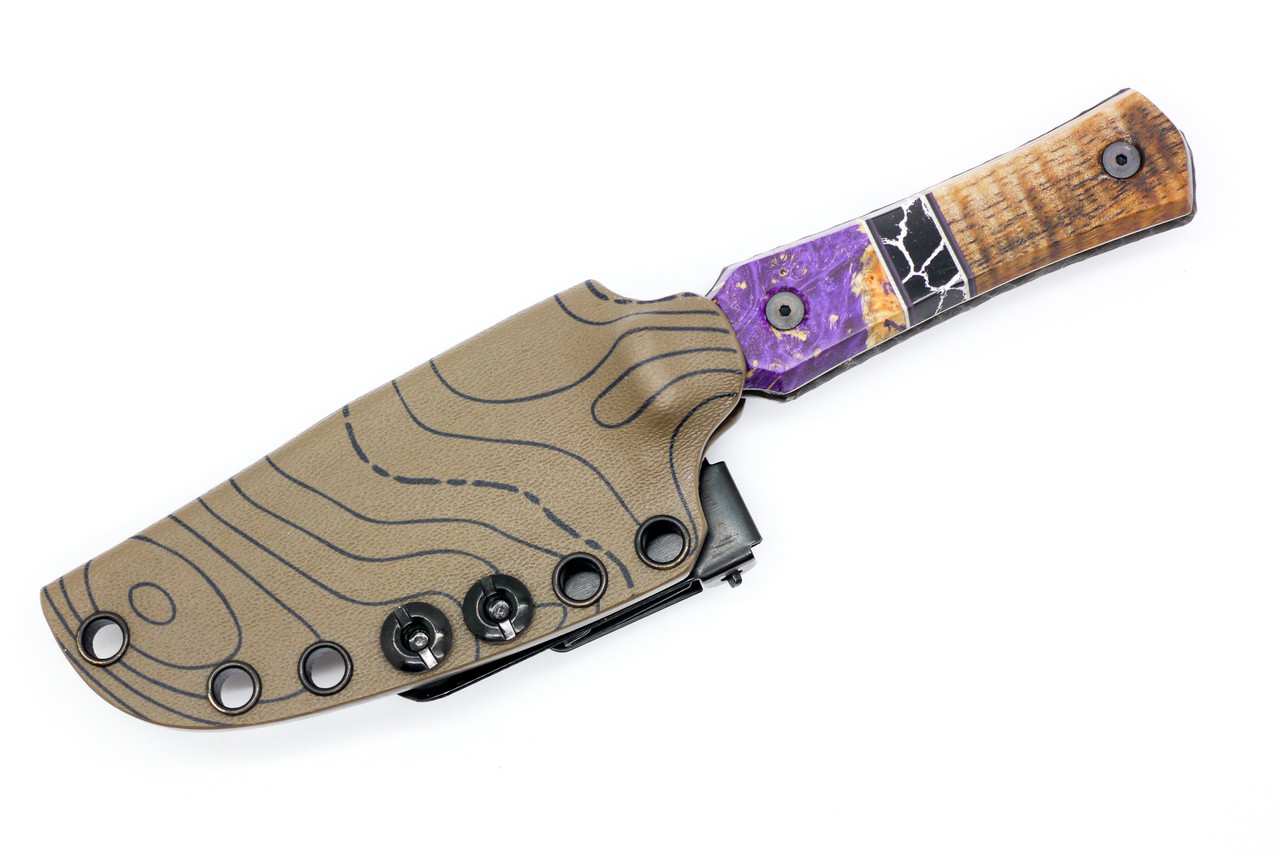Lex Rex Customs - Sgian Dubh - 3" 1084 Steel Fixed Dagger W/ Stabilized ...