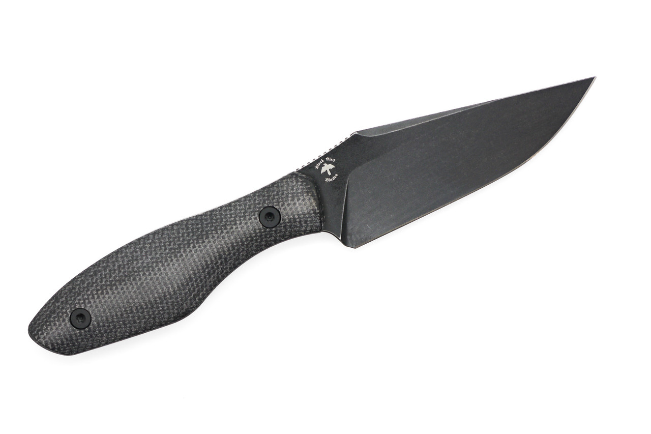 Black Bird Blades - The Grackle - 3.2" Nitro-V steel fixed W/ Black ...