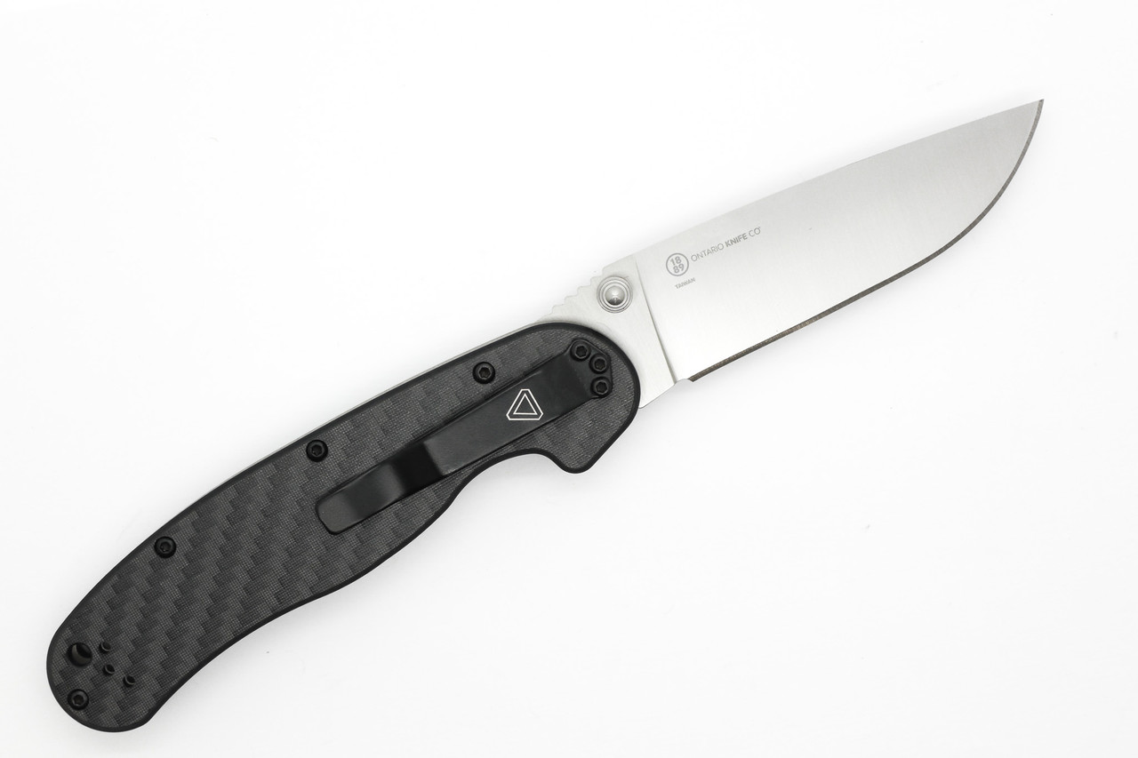 Ontario RAT Model 1.5 Folding Knife 3.25" Satin Magnacut Steel, Carbon ...