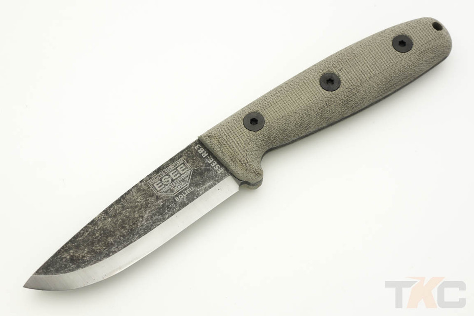 ESEE BOLIEU RB3-BO, Black Oxide Fixed Blade Bushcraft General Purpose ...