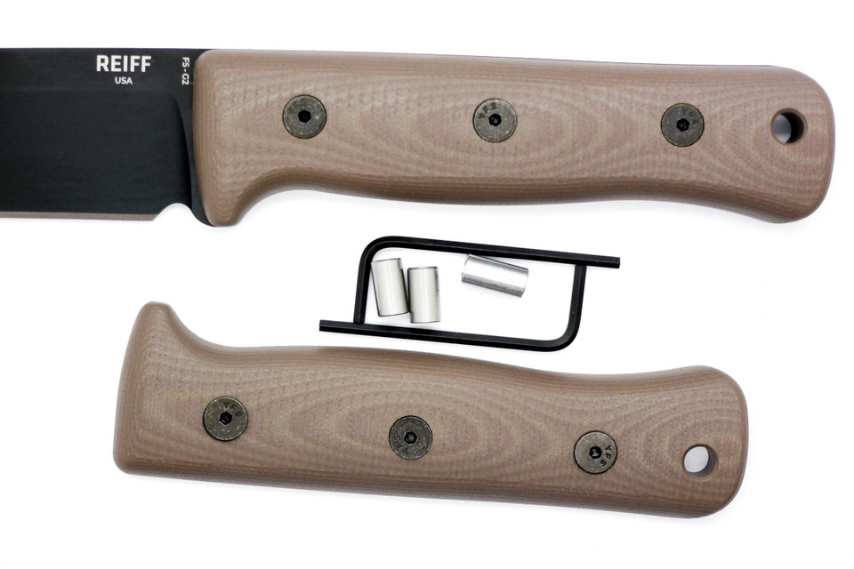 TKC G10 Handle for Reiff Knives F5 GEN 2 - Earth Brown G-10