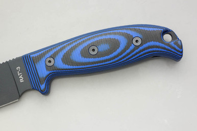 TKC: Extended G10 Handle for Ontario RAT-3 - Blue & Black
