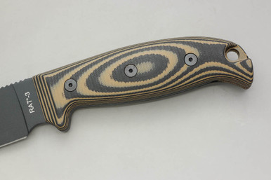 TKC: Extended G10 Handle for Ontario RAT-3 - Brown & Black
