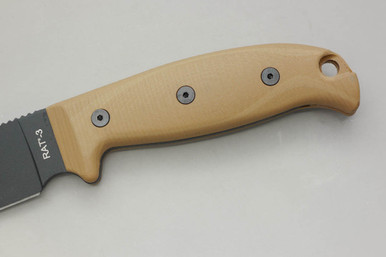 TKC: Extended G10 Handle for Ontario RAT-3 - Coyote Brown