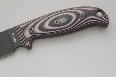 TKC: Extended G10 Handle for Ontario RAT-3 - Lavender & Black