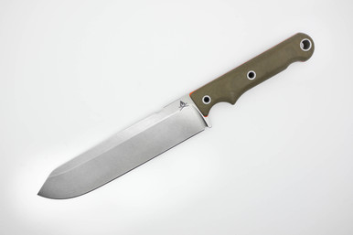 White River Knives Firecraft FC7 - Green Canvas Micarta Handle