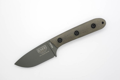 ESEE Pacaya - CPM 3V Steel - OD Green Canvas Micarta Handle - First ...
