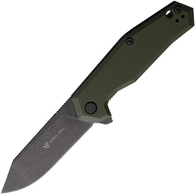 Steel Will Knives - Tenet 2 - 3.5" Black Stonewash D2 Steel Blade W/ OD ...