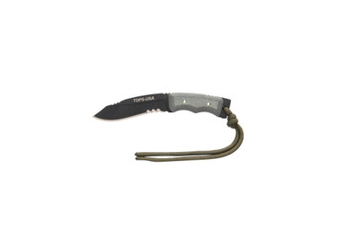 TOPS Knives Mini Eagle - MINE-01 - 3" Black Traction Coating Blade W ...