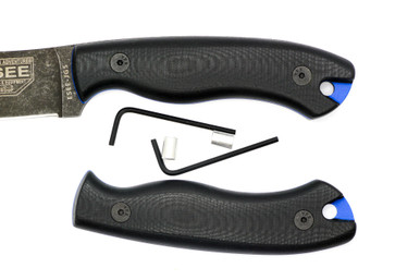 TKC G10 Handle for ESEE JG5 - Black W/ Blue Liner