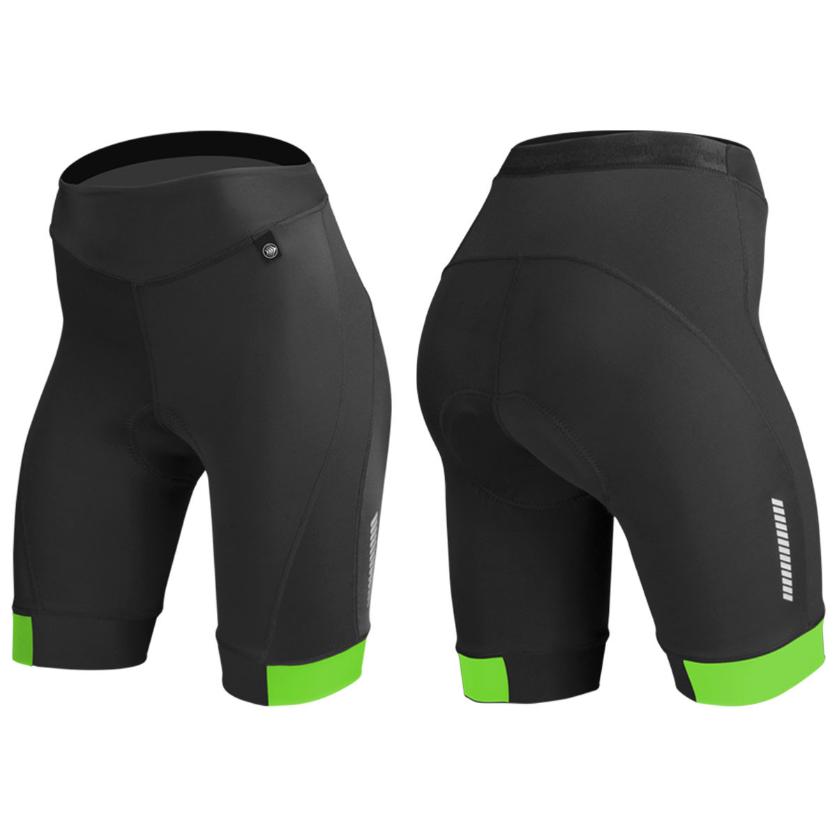 Women's Elite Long Distance Padded Bike Shorts with Reflective Trim