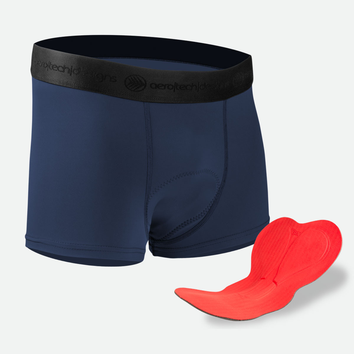 Men's Shorty Cycling Underwear | 3" Inseam Padded Boxer Brief | Aero Tech