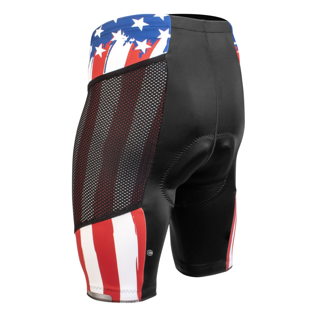 Men's Gel Touring Cycling Shorts - Stars & Stripes | Padded & Pockets